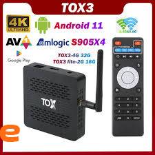Android Tv Box TOX3 Android 11 4GB+32GB ტვ ბოქსი