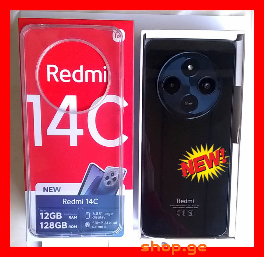 ახალი მობილური ტელეფონი Xiaomi Redmi 14C 12/128GB