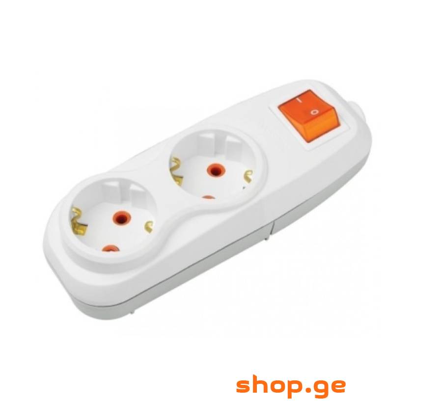 2 WAY SOCKET WITH CONNECTOR+EARTHING+SWITCH