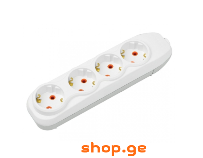 4 WAY SOCKET WITH CONNECTOR+EARTHING დამაგრძელებლი