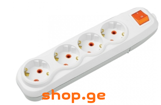 4 WAY SOCKET WITH CONNECTOR+EARTHING+SWITCH