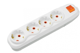 4 WAY SOCKET WITH CONNECTOR+EARTHING+SWITCH