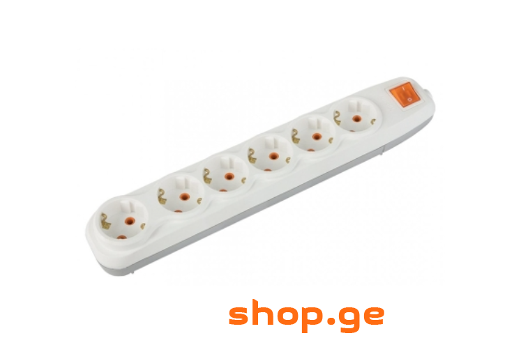 6 WAY SOCKET WITH CONNECTOR+EARTHING+SWITCH