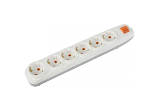6 WAY SOCKET WITH CONNECTOR+EARTHING+SWITCH